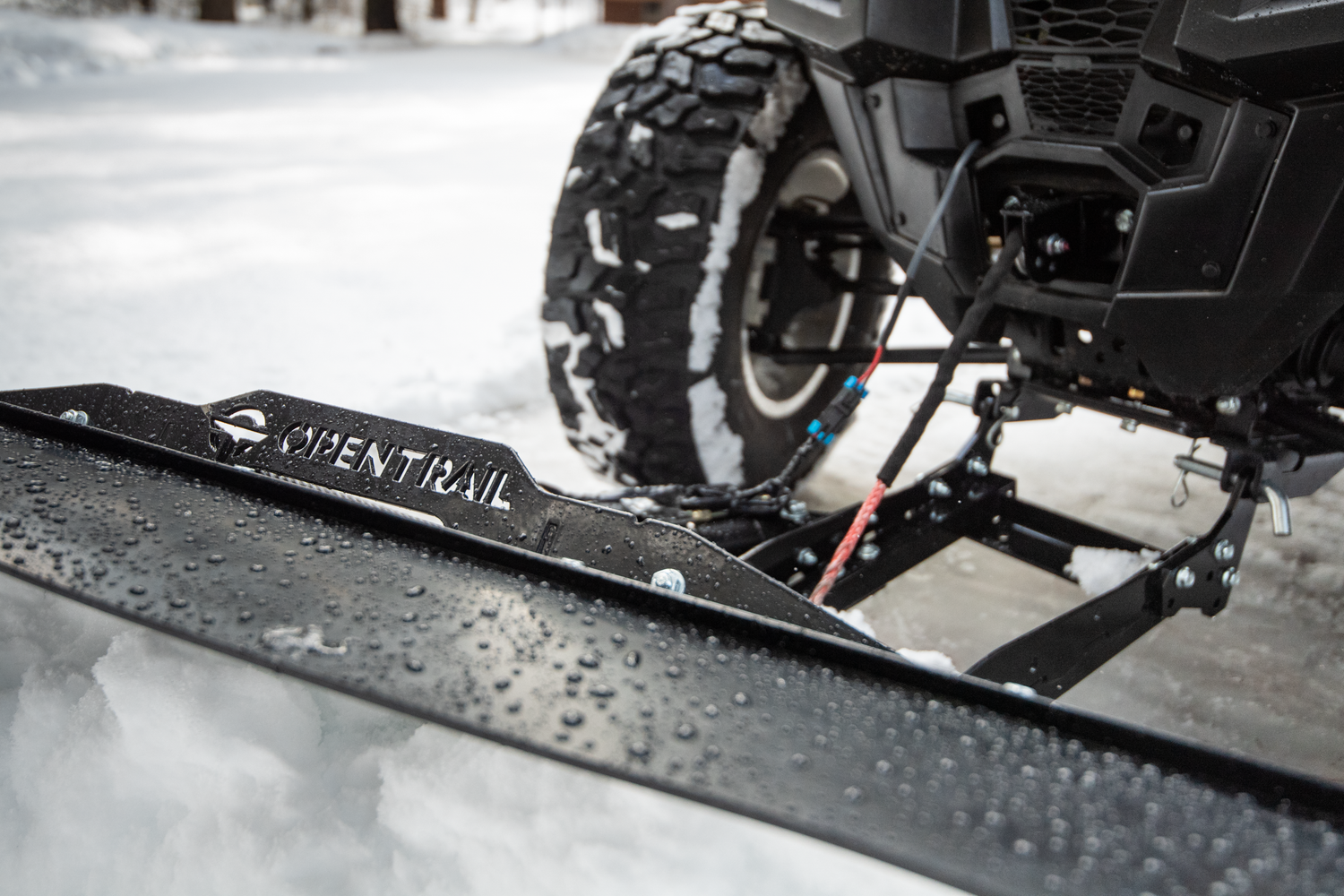 Open Trail 66-Inch Straight Snow Blade with Steel Wear Bar for UTVs an ...