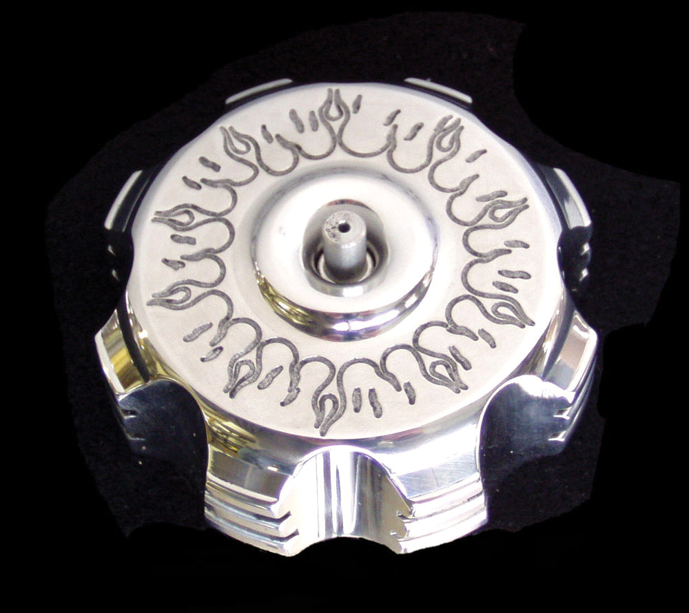 MODQUAD GC1-FBLK Billet Gas Cap with Black Flames for Yamaha YFZ450 (2 ...