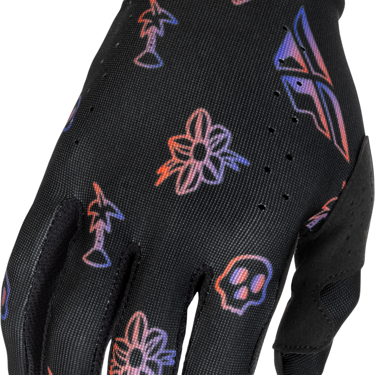 Fly Racing Lite Outline Gloves Black/Red/Purple (3X) – Compatible with ...