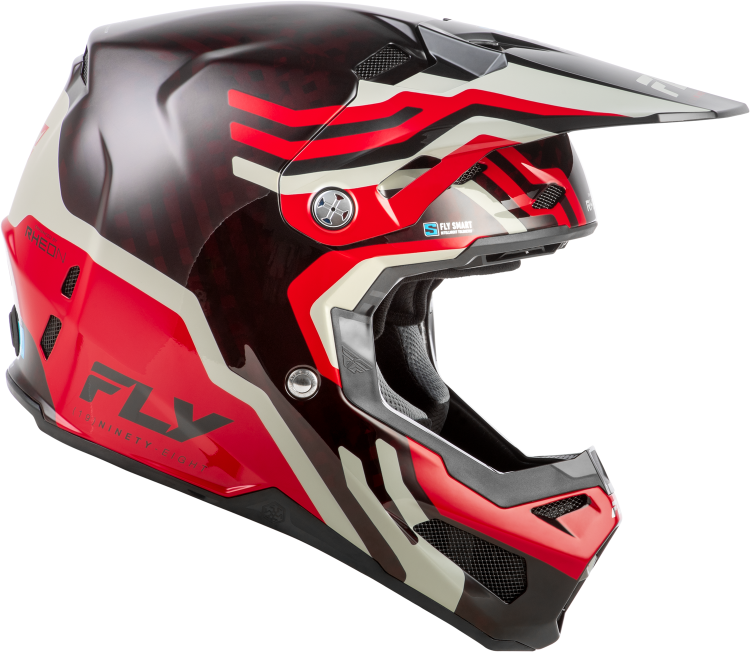 Fly Racing Formula S Carbon Byte Helmet - Red Carbon/Red/Grey for XL M ...