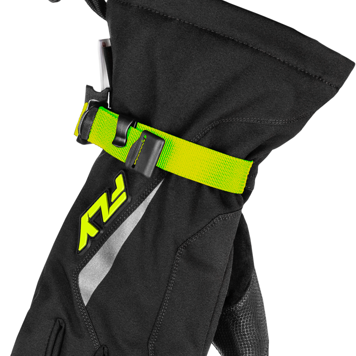 Fly Racing Title Gauntlet Gloves Black/Hi Vis for Motocross and Off-Ro ...