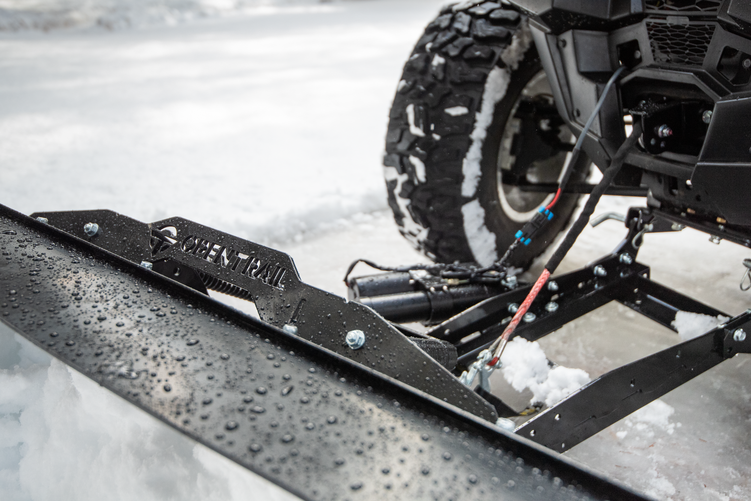 Open Trail 66-Inch Straight Snow Blade with Steel Wear Bar for UTVs an ...
