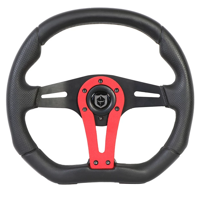 PRO ARMOR 13.75 Inch Red Force Steering Wheel for UTVs and Off-Road Ve ...