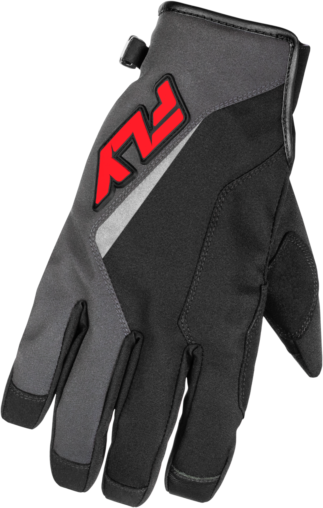 Fly Racing Title Gloves Grey/Black/Red Medium for Cold Weather Motocro ...