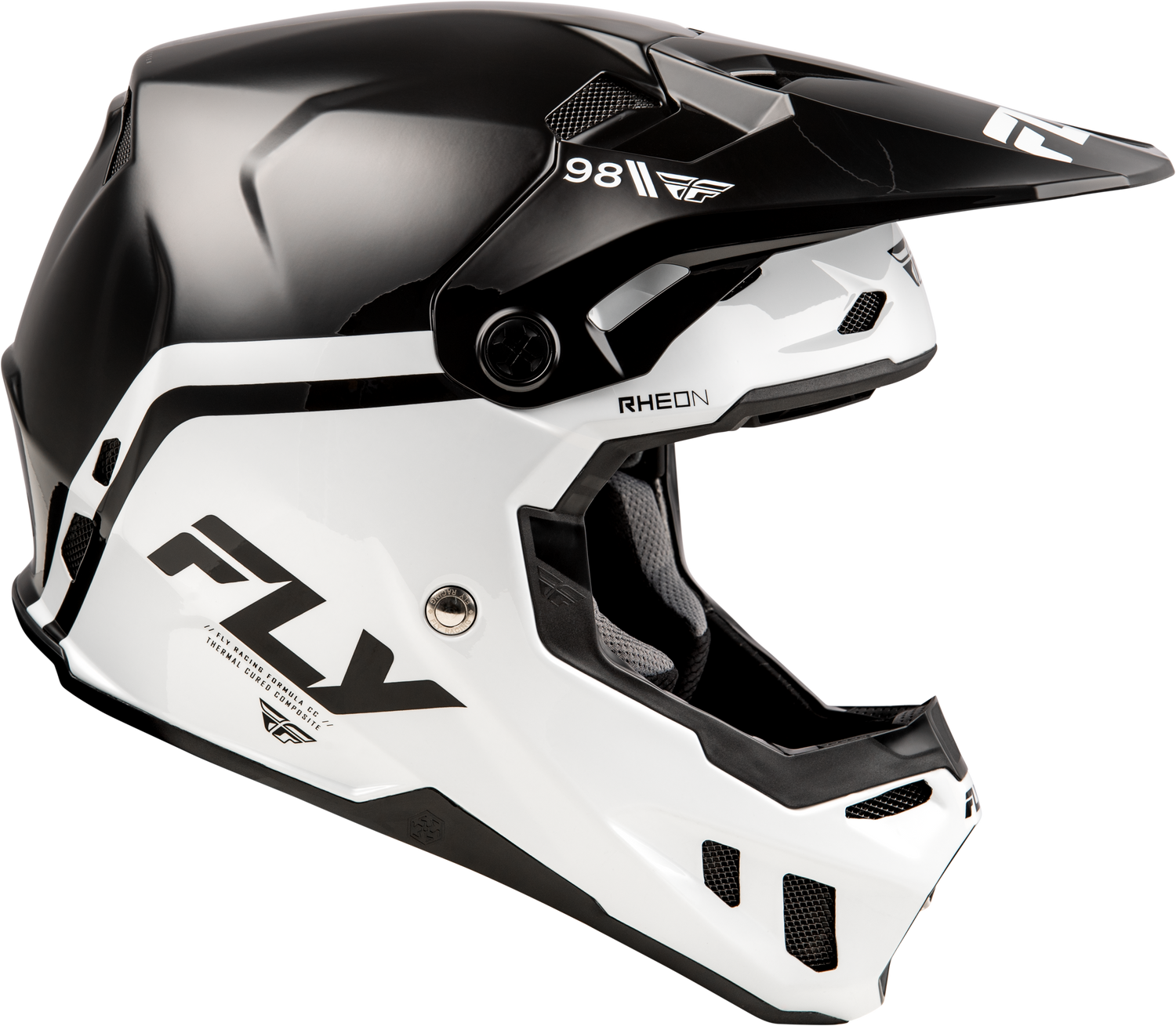 Fly Racing Formula CC Objective Helmet Black/White XL - Lightweight DO ...