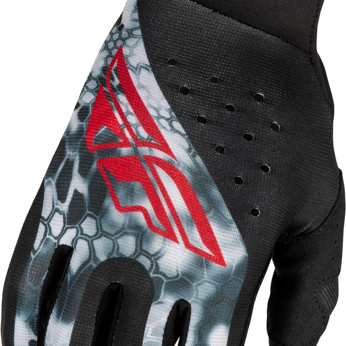 Fly Racing Pro Lite Kryptek Gloves Black/Red/Grey - Lightweight Race G ...