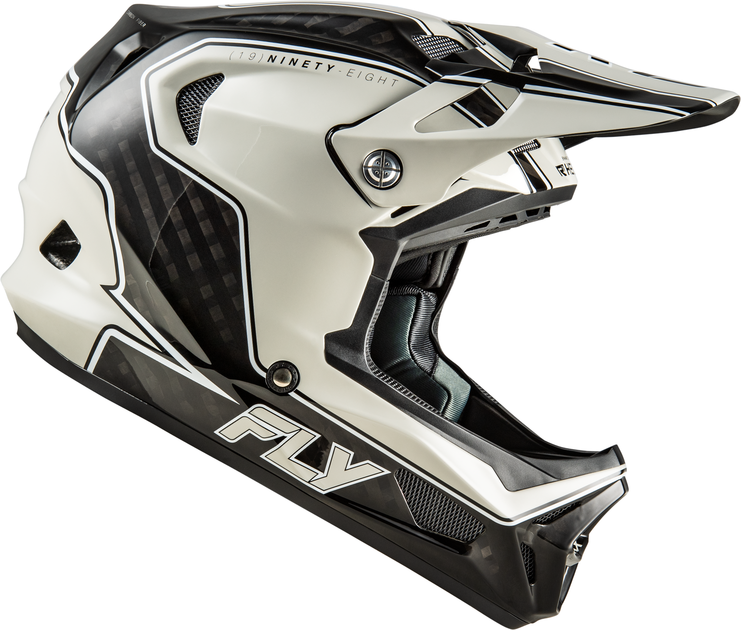 Fly Racing Werx R Flow Carbon Helmet - Black and Grey for XL Motorcycl ...