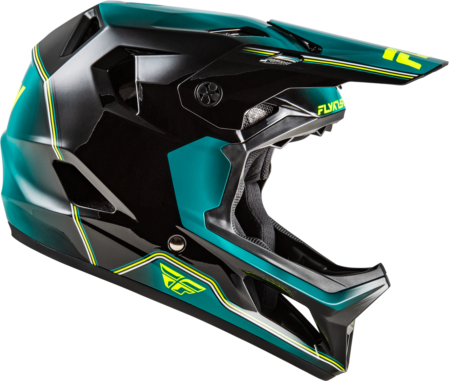 Fly Racing Rayce Repeat Bicycle Helmet Black/Teal/Hi Vis Medium - Opti ...