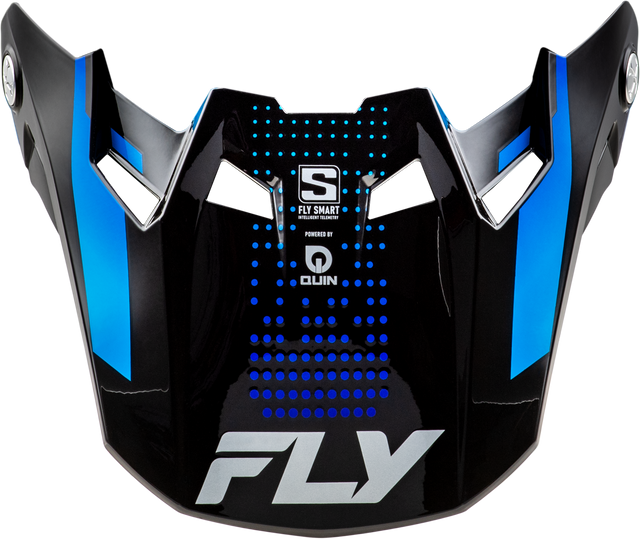 Fly Racing Formula S Carbn Protocol Visor Black Carbon with Blue Accen ...