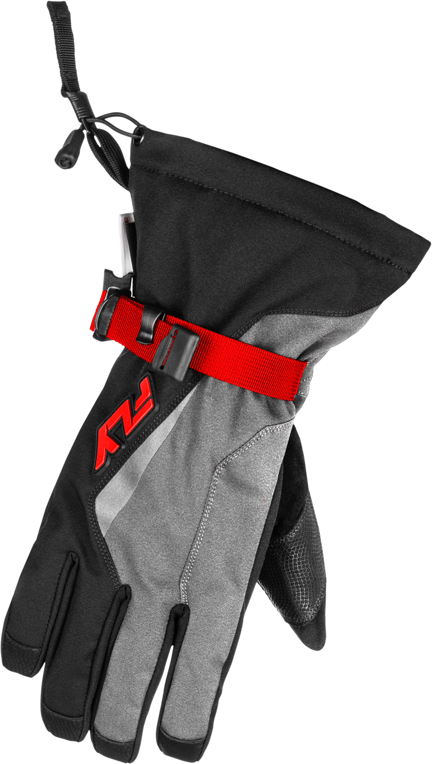 Fly Racing Title Gauntlet Gloves for Cold Weather Riding - Red/Light G ...