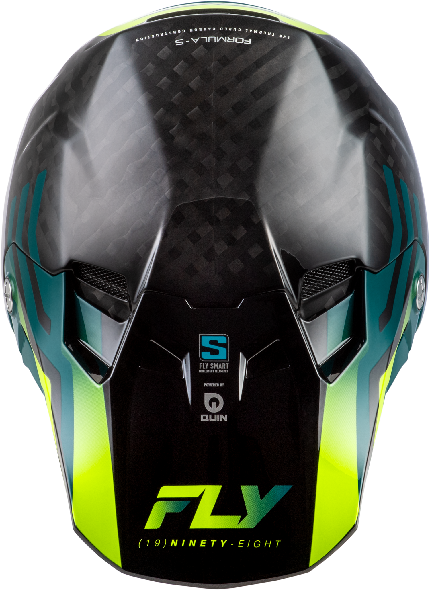 Fly Racing Yth Formula S Carbon Byte Helmet – Black, Carbon/Teal/Lime ...