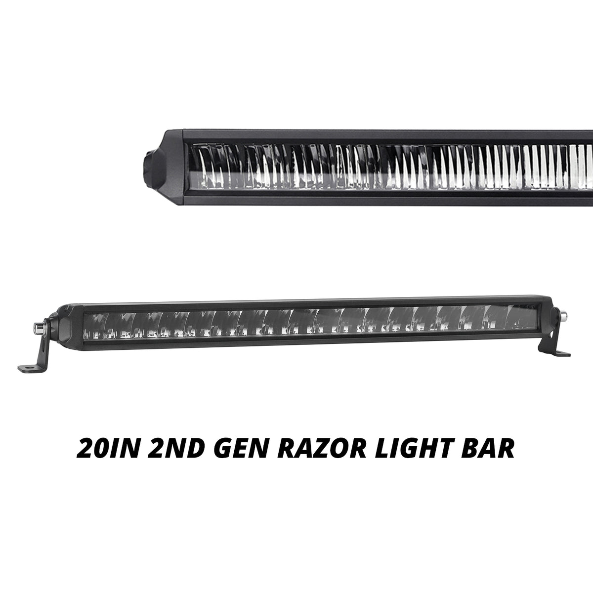 XK GLOW 20-Inch Razor Light Bar Aux High Beam with Side and Back Mount ...