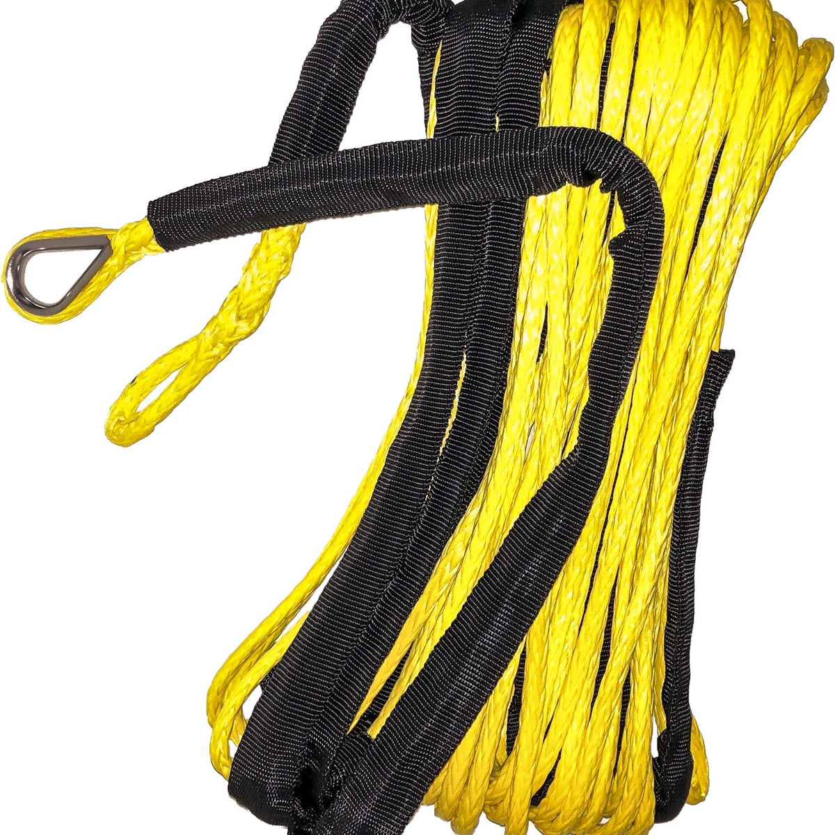 OPEN TRAIL Synthetic Winch Rope 1/4 inch x 50 ft. - Heavy-Duty Synthet ...