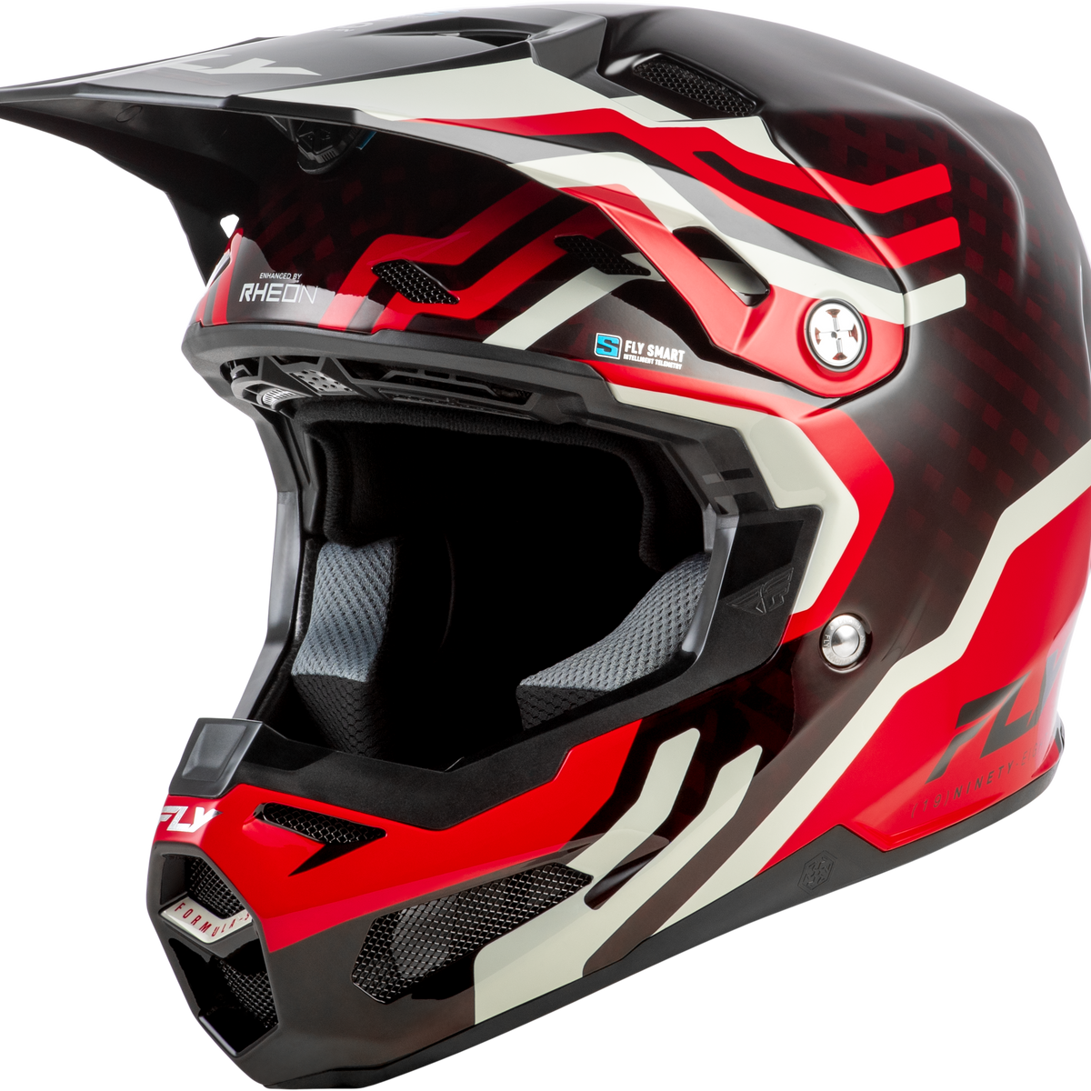Fly Racing Formula S Carbon Byte Helmet - Red Carbon/Red/Grey for XL M ...
