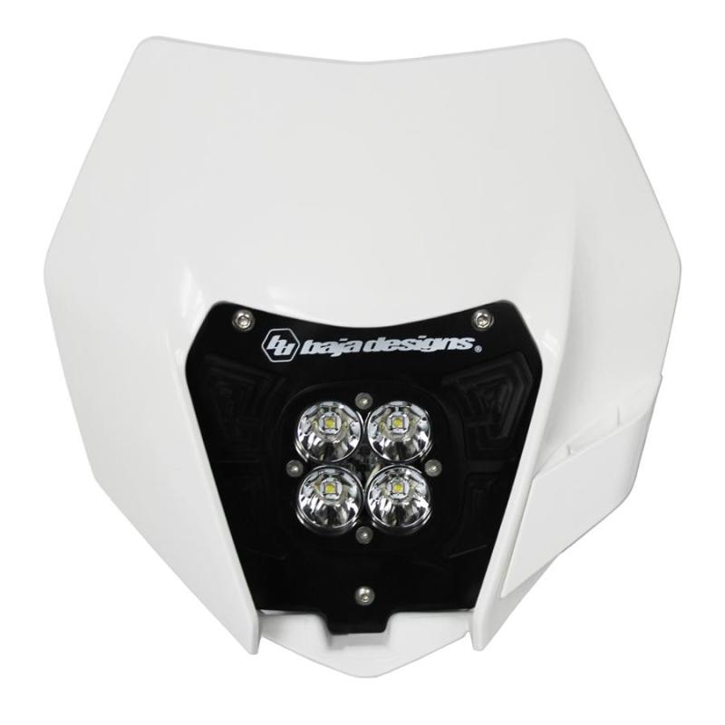 Baja Designs 14-16 KTM Headlight Kit DC w/Headlight Shell White Squadr ...